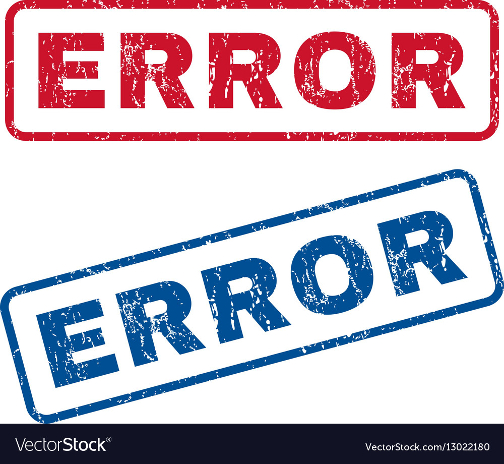 Error rubber stamps Royalty Free Vector Image - VectorStock