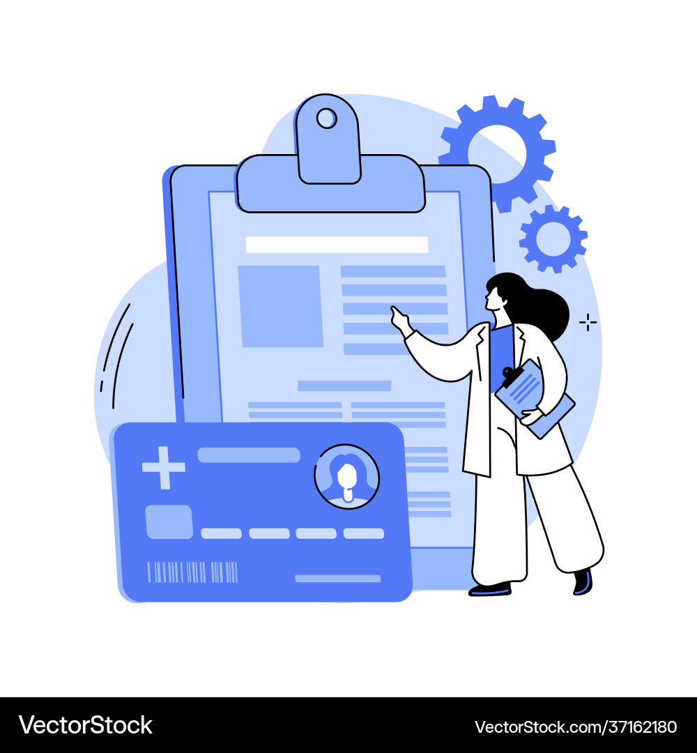 Healthcare smart card abstract concept Royalty Free Vector