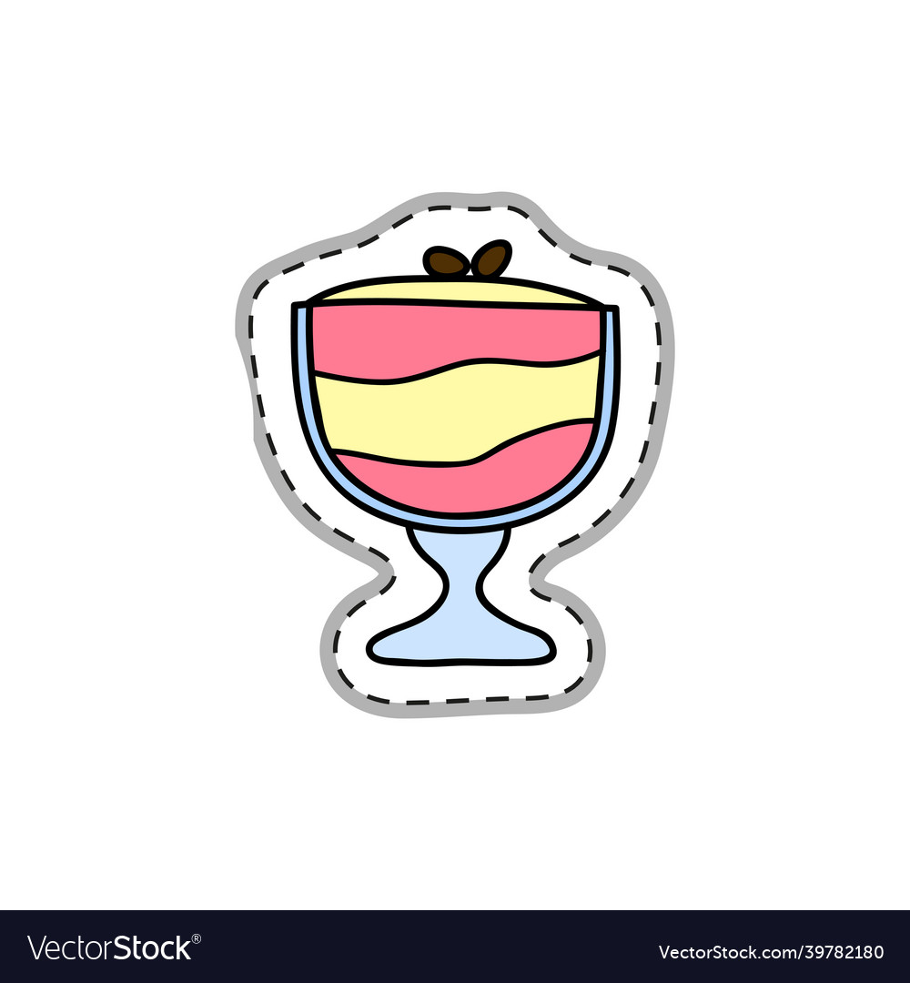 Ice Cream Sticker Royalty Free Vector Image Vectorstock