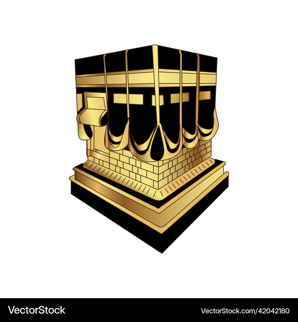 Ka ba or kaba nabawi mosque art Royalty Free Vector Image