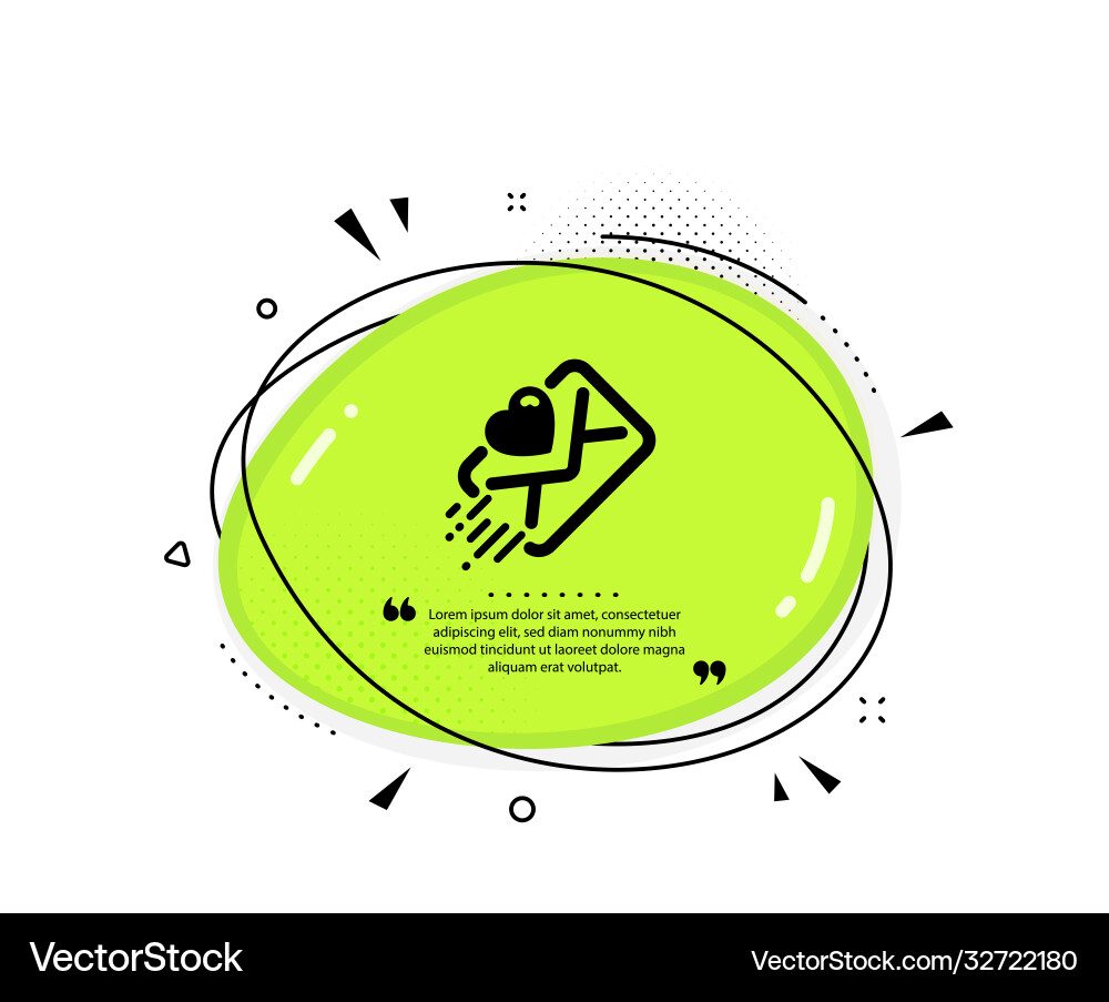 Love letter icon heart mail sign Royalty Free Vector Image