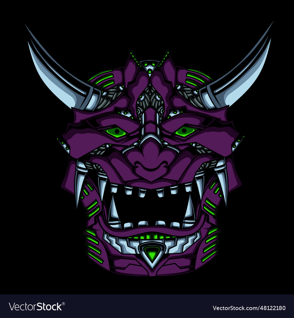 Oni mecha Royalty Free Vector Image - VectorStock
