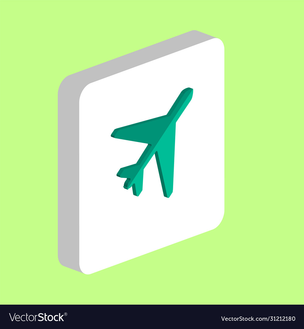 Plane computer symbol Royalty Free Vector Image