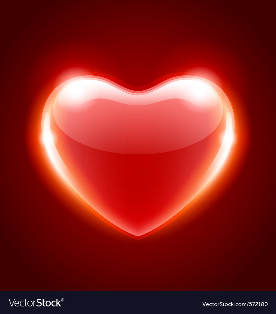 Red heart shape Royalty Free Vector Image - VectorStock