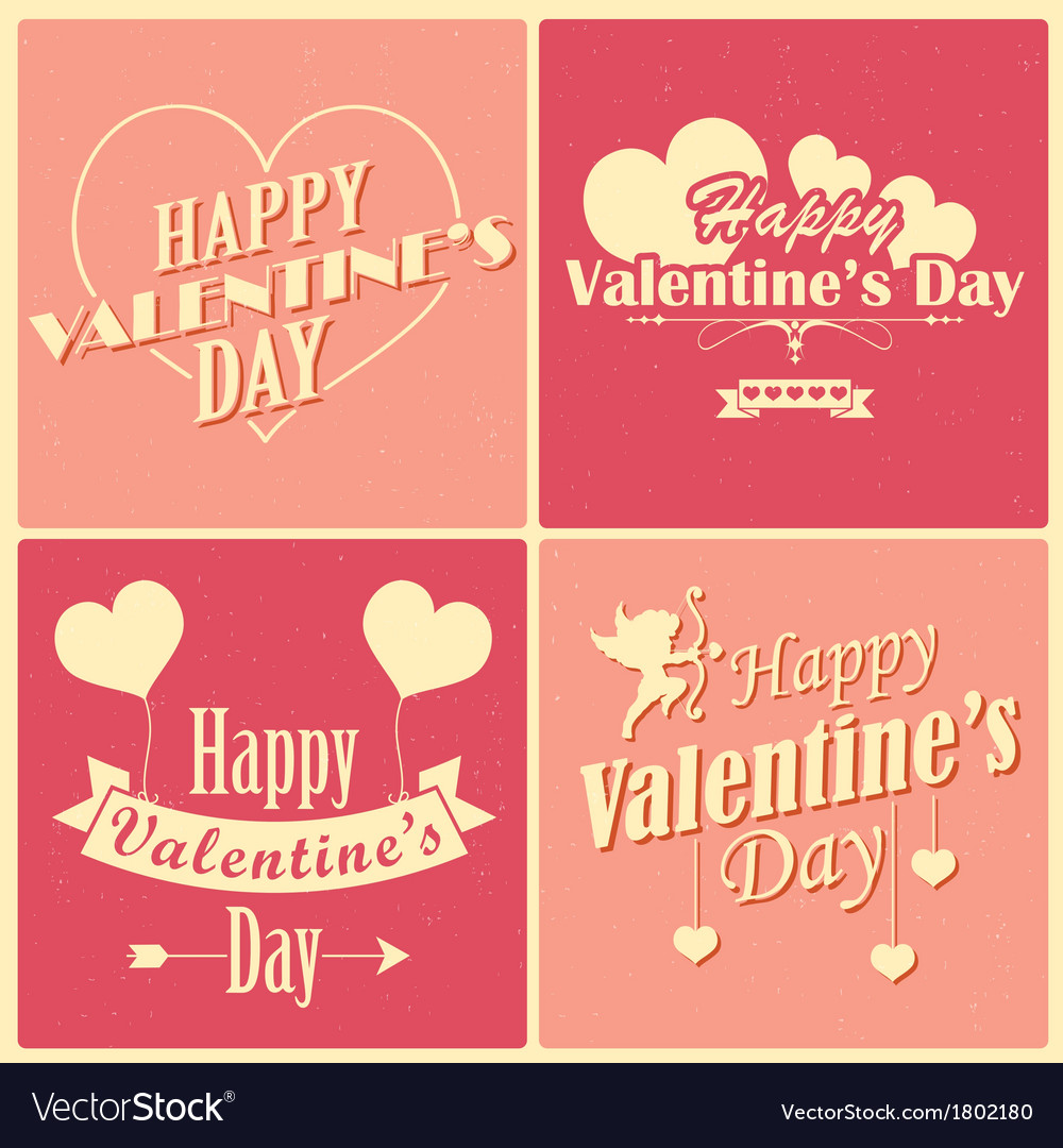 Retro love background Royalty Free Vector Image