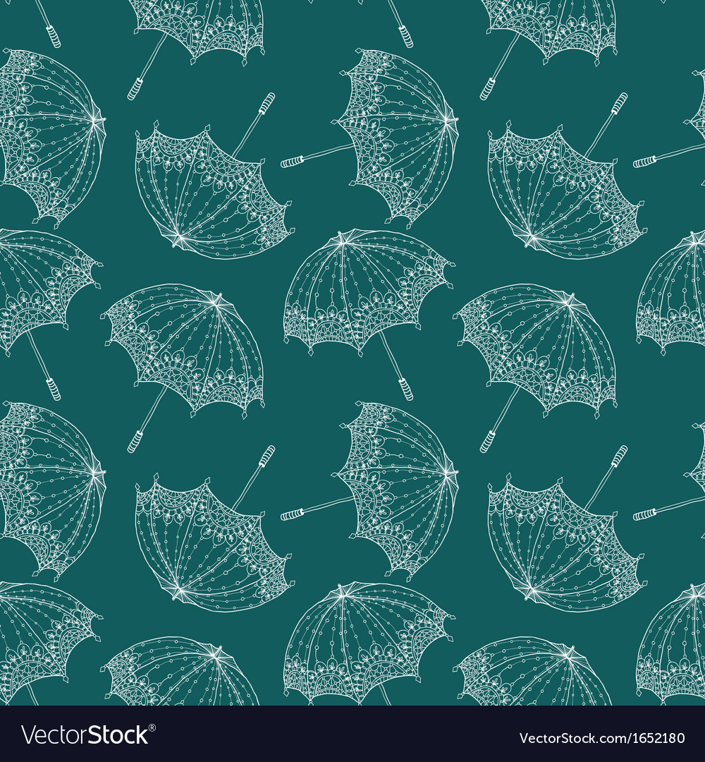 Seamless beautiful retro umbrella Royalty Free Vector Image