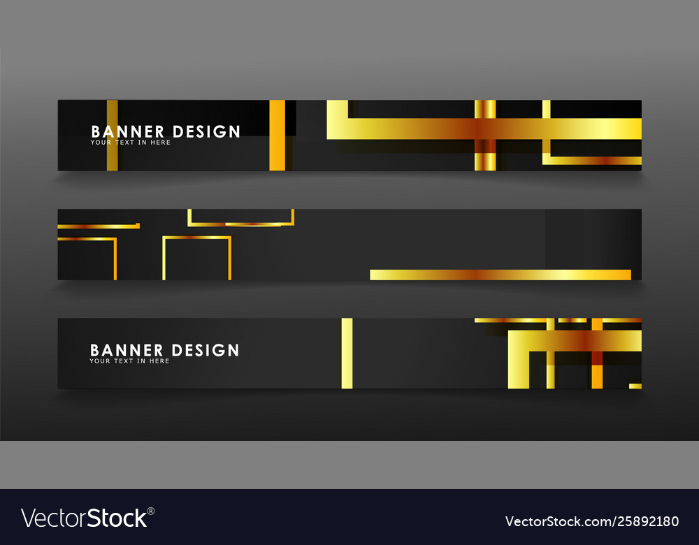Set a banner with rectangular background Vector Image