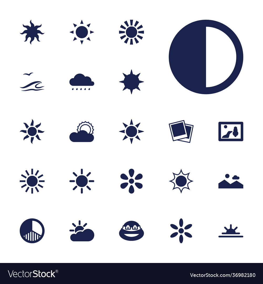 Sunset icons Royalty Free Vector Image - VectorStock