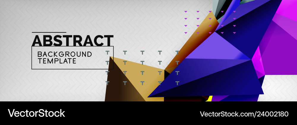 Triangles background techno template Royalty Free Vector