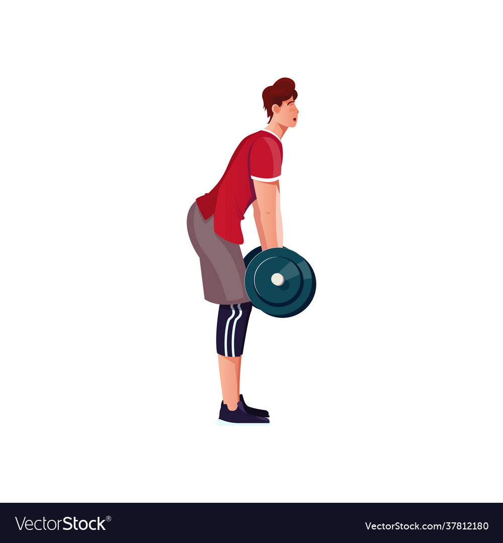 Weight lifting barbell composition Royalty Free Vector Image