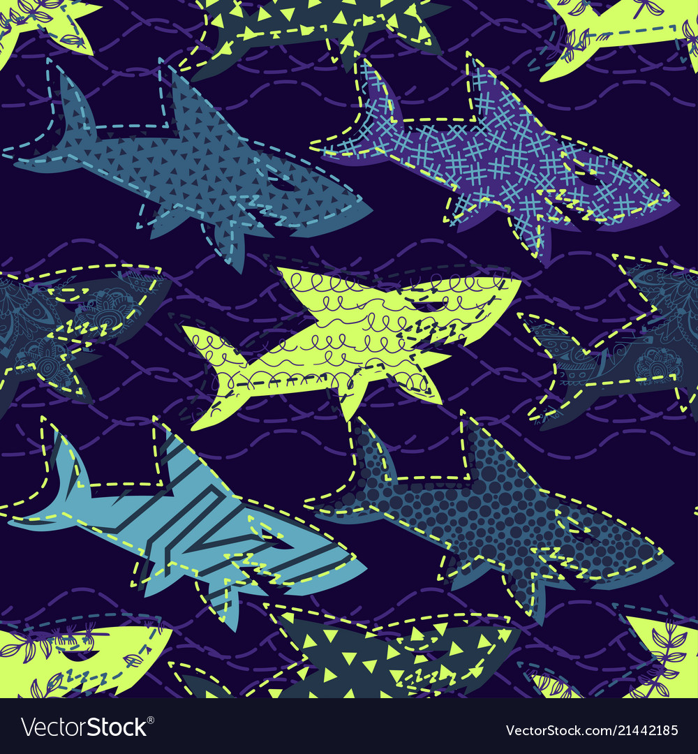 Abstract seamless underwater pattern Royalty Free Vector