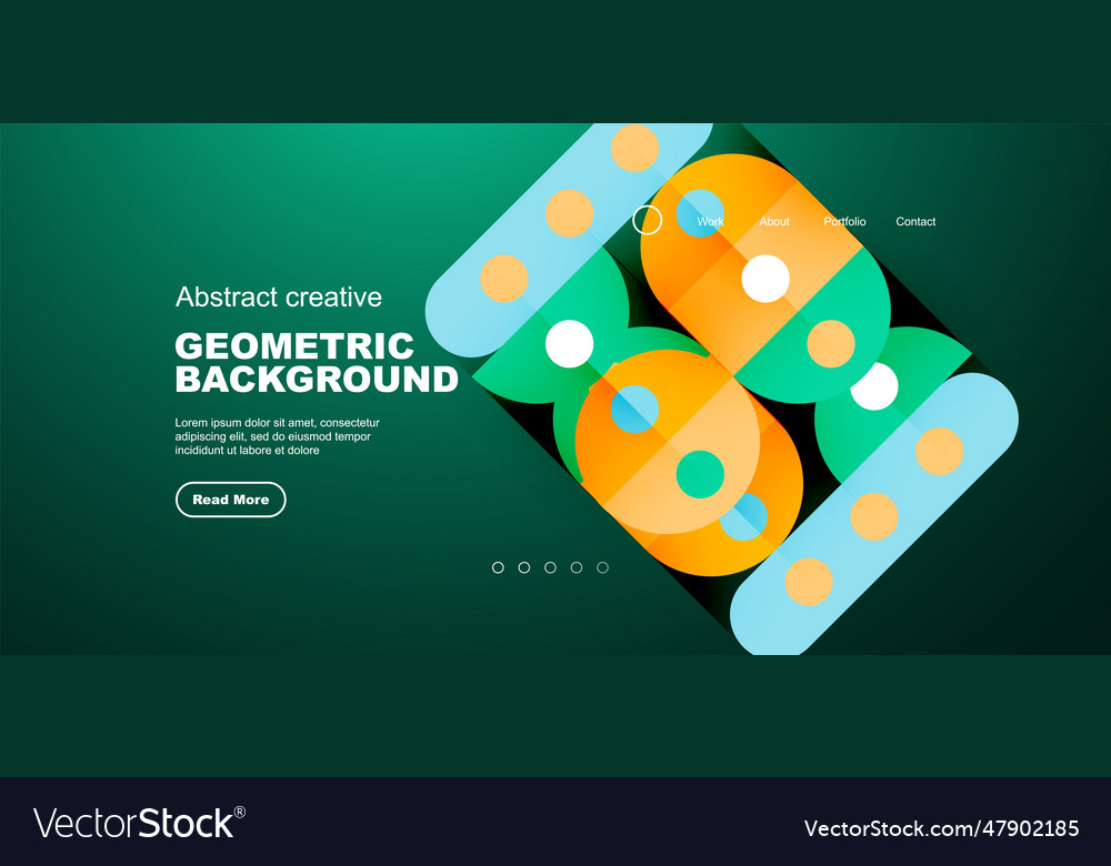 Abstract technology landing page background with Vector Image