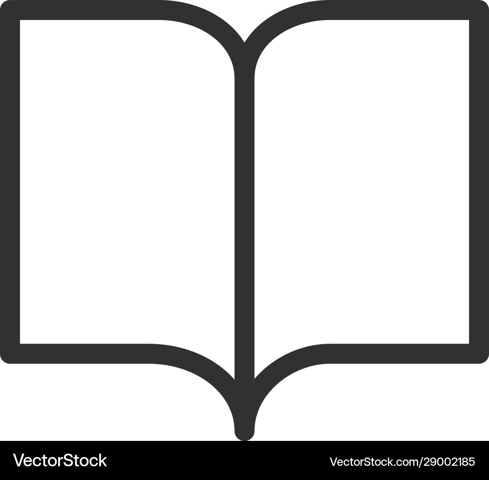Book line icon outline sign symbol logo editable Vector Image
