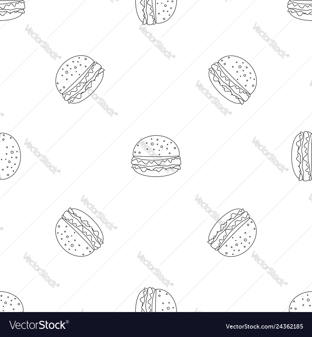 Cheeseburger pattern seamless Royalty Free Vector Image