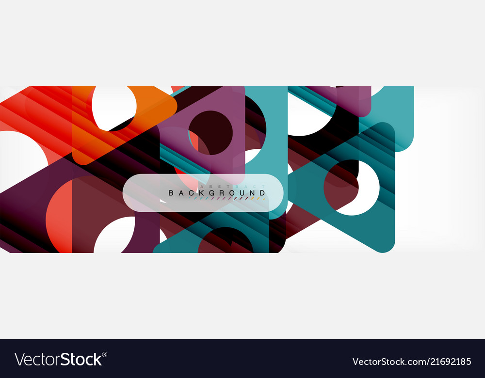 Circle and triangle abstract background Royalty Free Vector