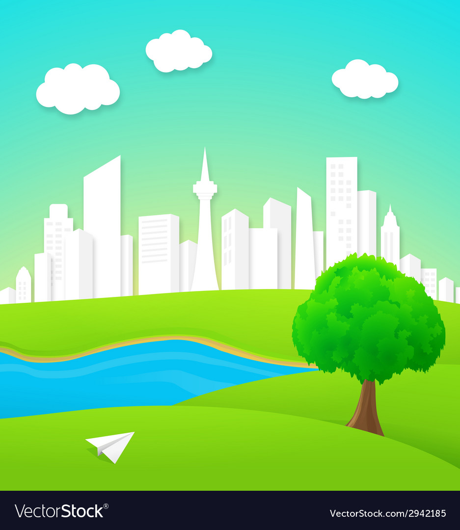 City background Royalty Free Vector Image - VectorStock