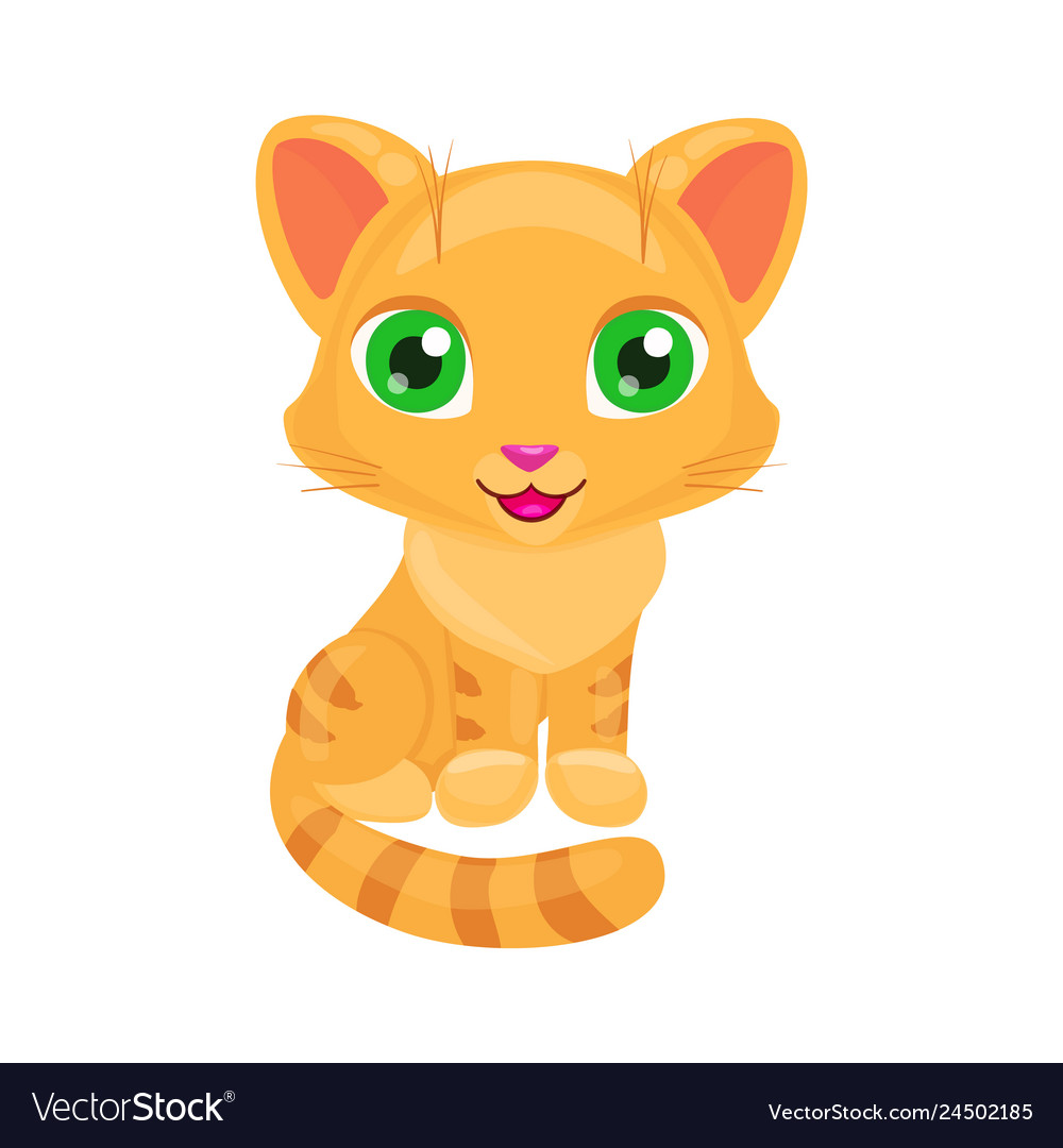 Cute red cat Royalty Free Vector Image - VectorStock Cute red cat Royalty Free Vector Image - VectorStock