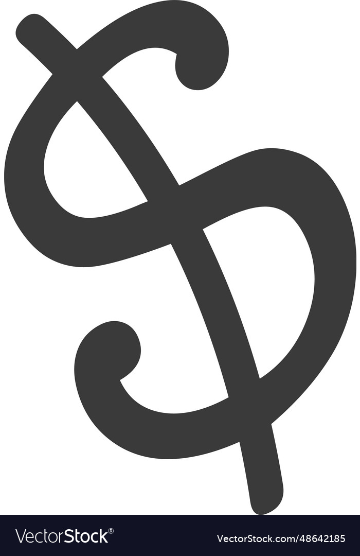 Dollar sign doodle Royalty Free Vector Image - VectorStock
