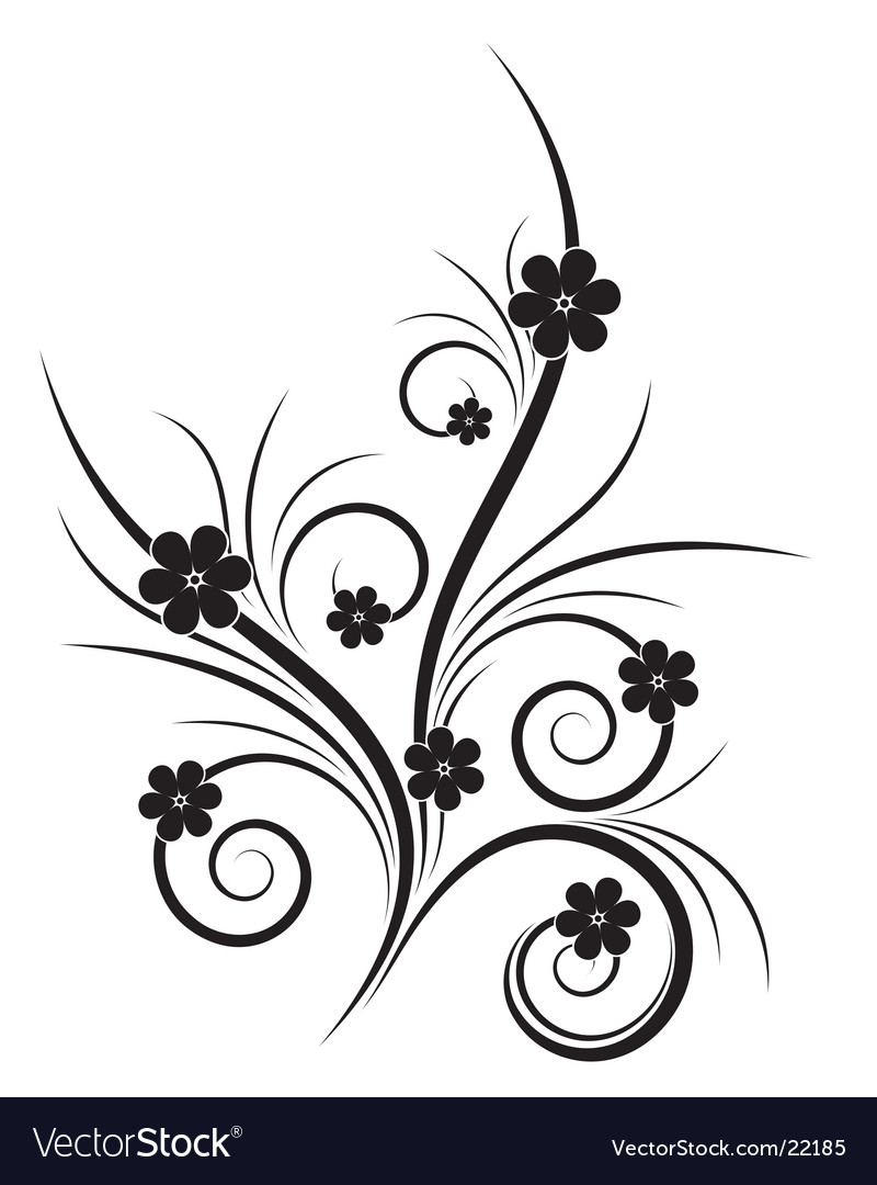 Floral design Royalty Free Vector Image - VectorStock