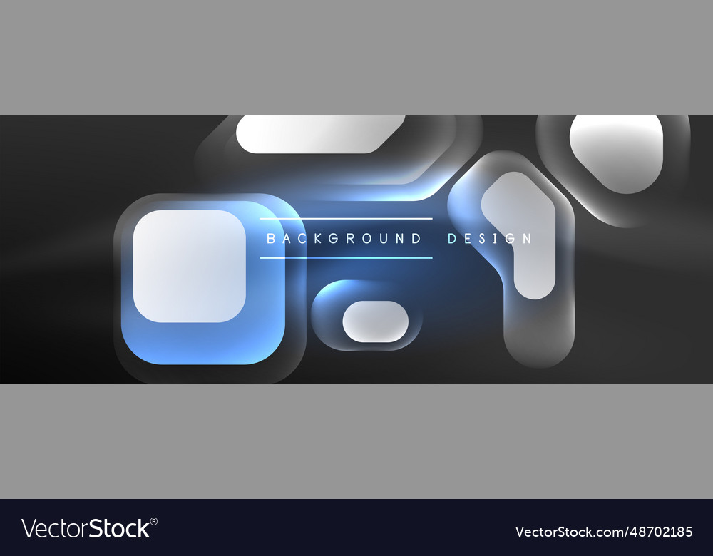 Glowing neon geometric elements abstract Vector Image