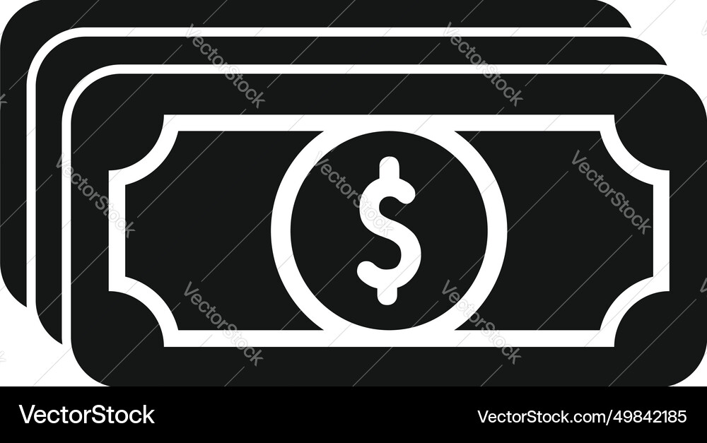 Money cash support icon simple finance Royalty Free Vector