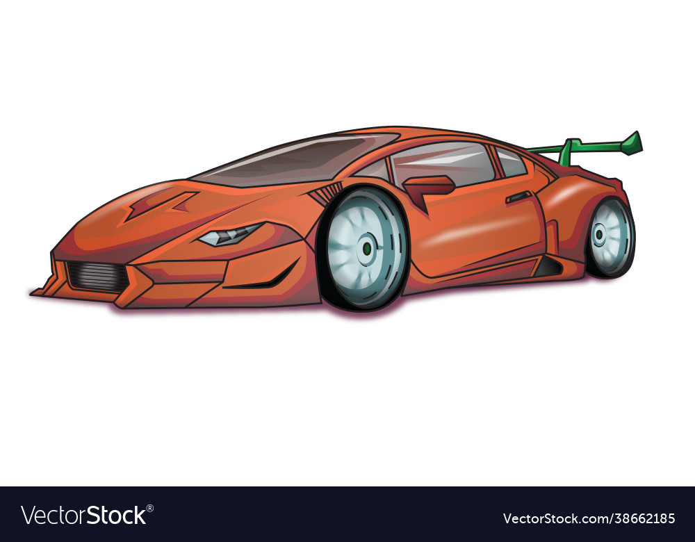 Orange lamborghini Royalty Free Vector Image - VectorStock