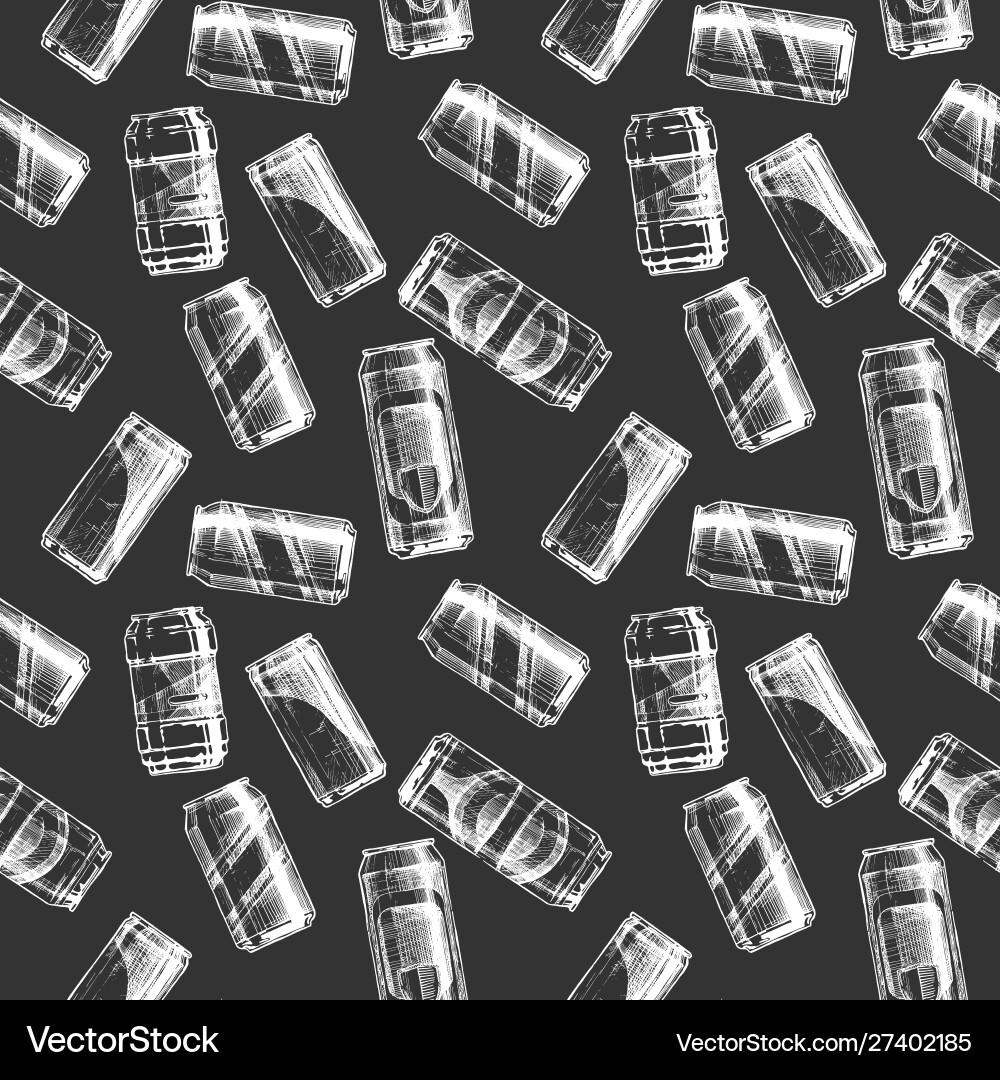 Pattern with beverage can Royalty Free Vector Image