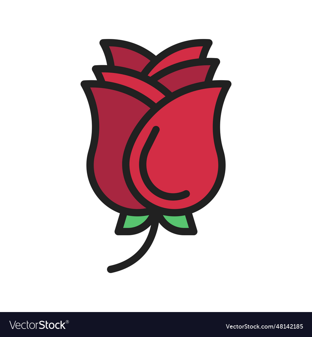 Rose icon image Royalty Free Vector Image - VectorStock