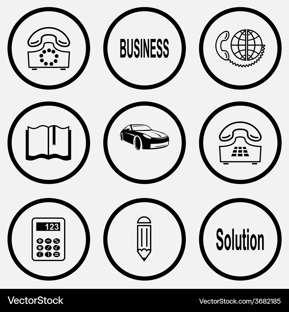 Rotary phone business global communication book Vector Image