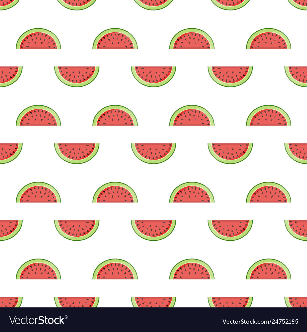 Seamless watermelon pattern Royalty Free Vector Image