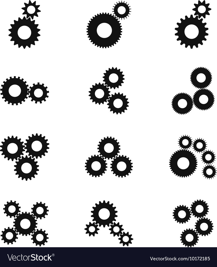 Settings gears icons Royalty Free Vector Image