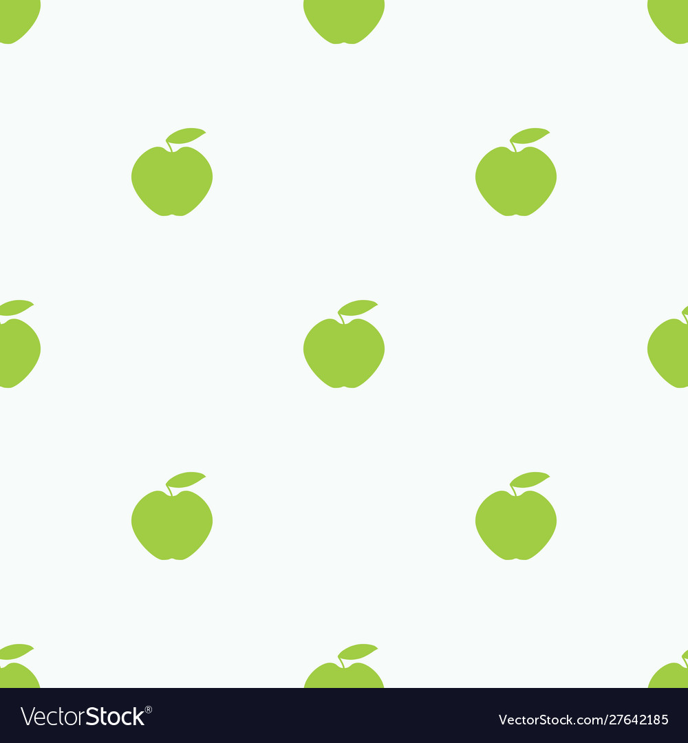 Simple pattern with green apples Royalty Free Vector Image