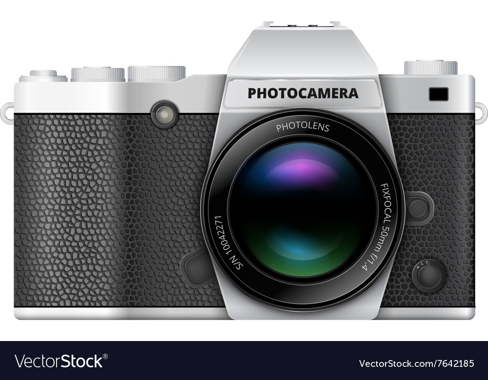Slr retro camera Royalty Free Vector Image - VectorStock