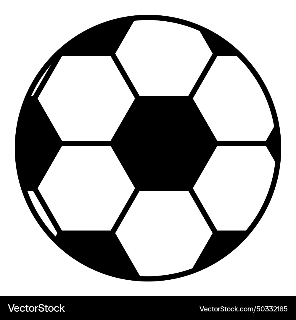 Soccer flat icon isolated on white background Vector Image