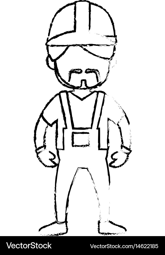 Worker man cartoon Royalty Free Vector Image - VectorStock