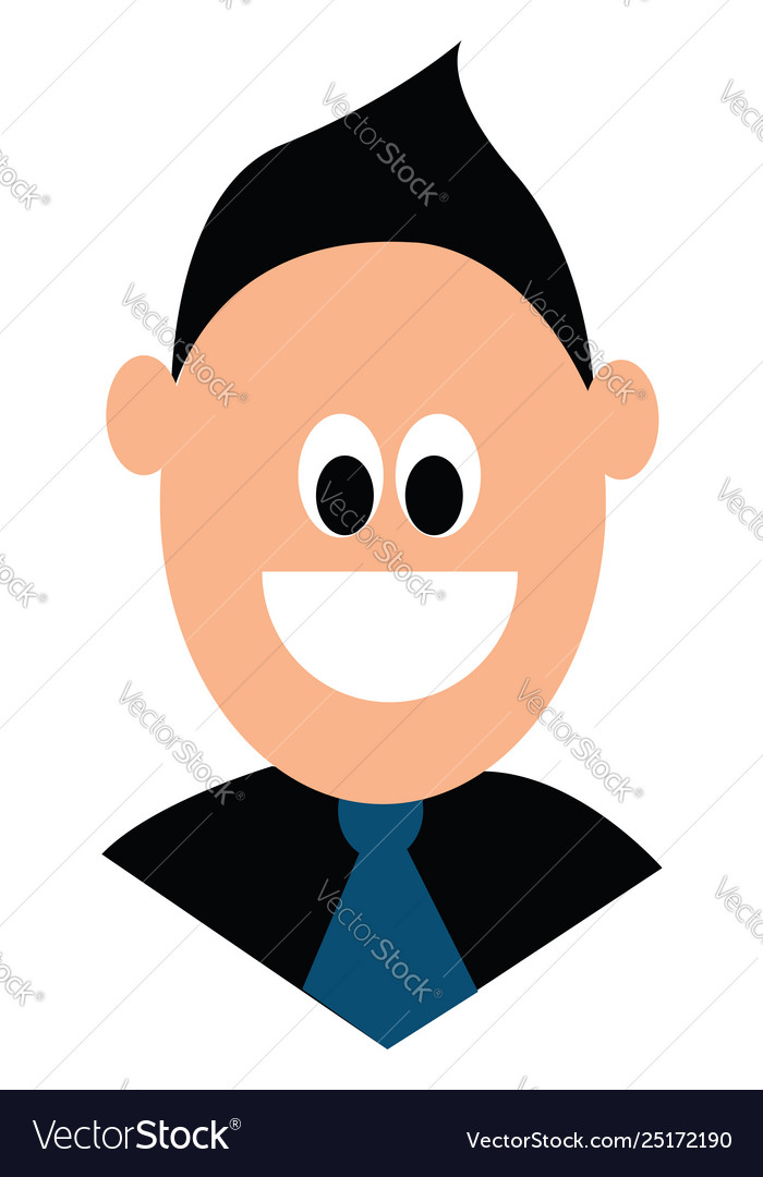 A smiling man or color Royalty Free Vector Image