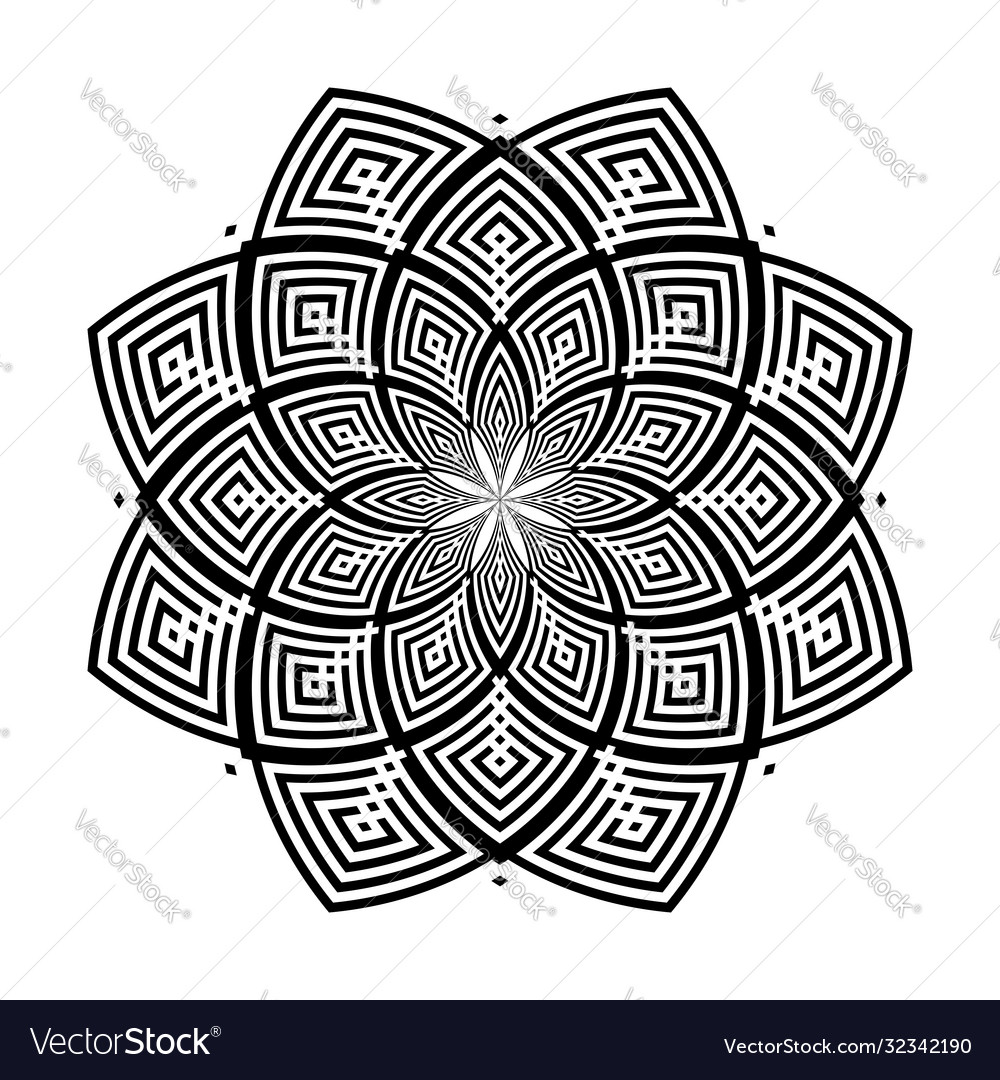 Abstract geometric circle rotation pattern Vector Image