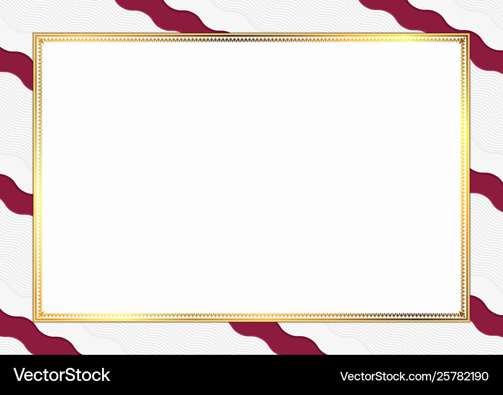 Border made with qatar national colors Royalty Free Vector