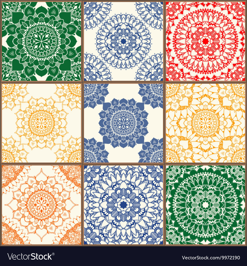 Ceramic tiles set Royalty Free Vector Image - VectorStock