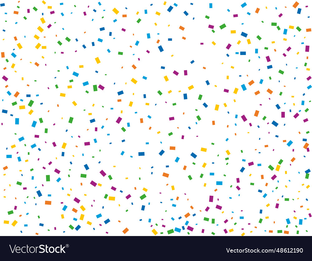 Christmas rectangular confetti light rainbow Vector Image