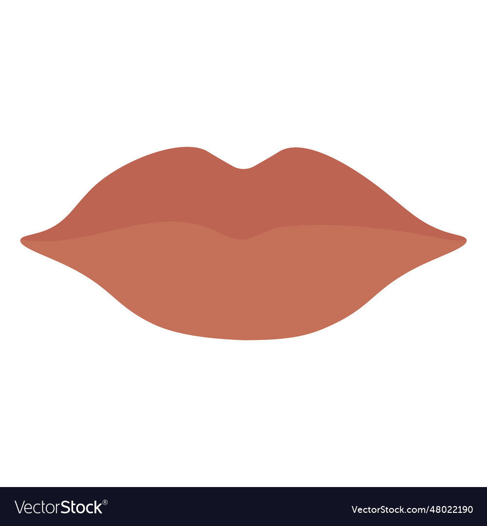 Closed lips simple icon Royalty Free Vector Image