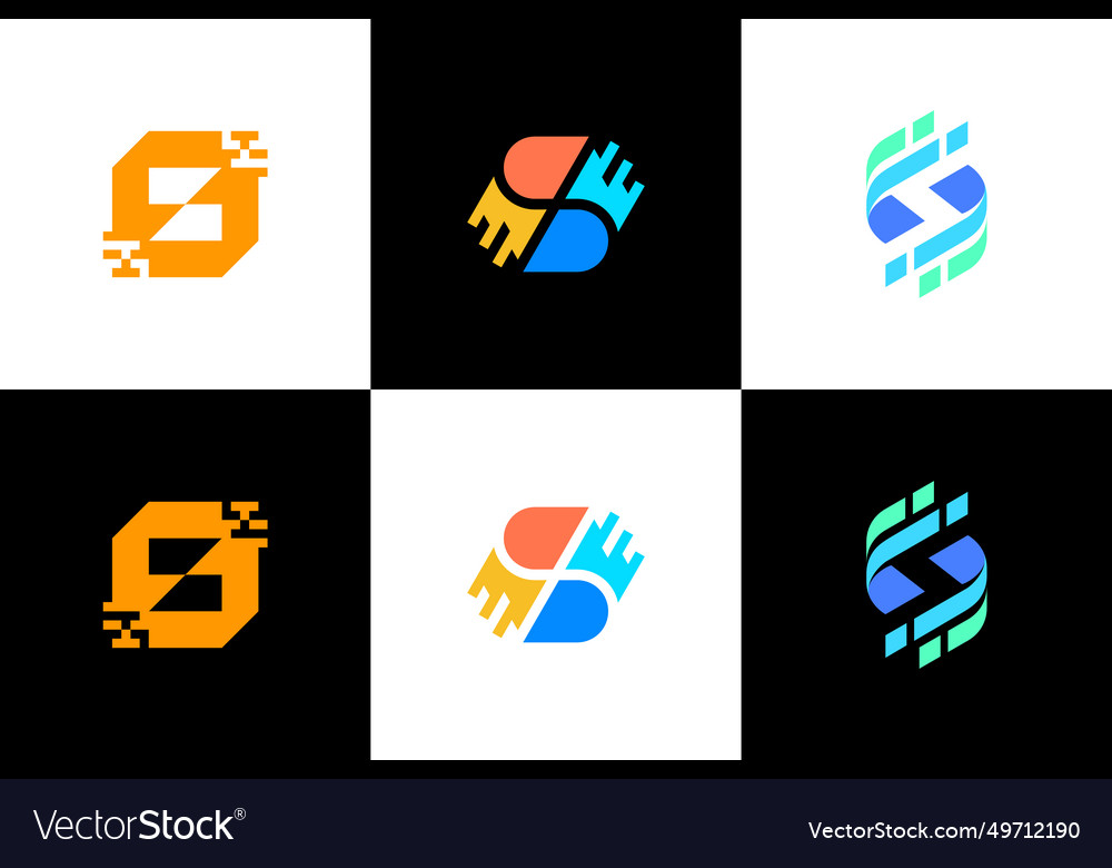 Collection of letter s logos Royalty Free Vector Image
