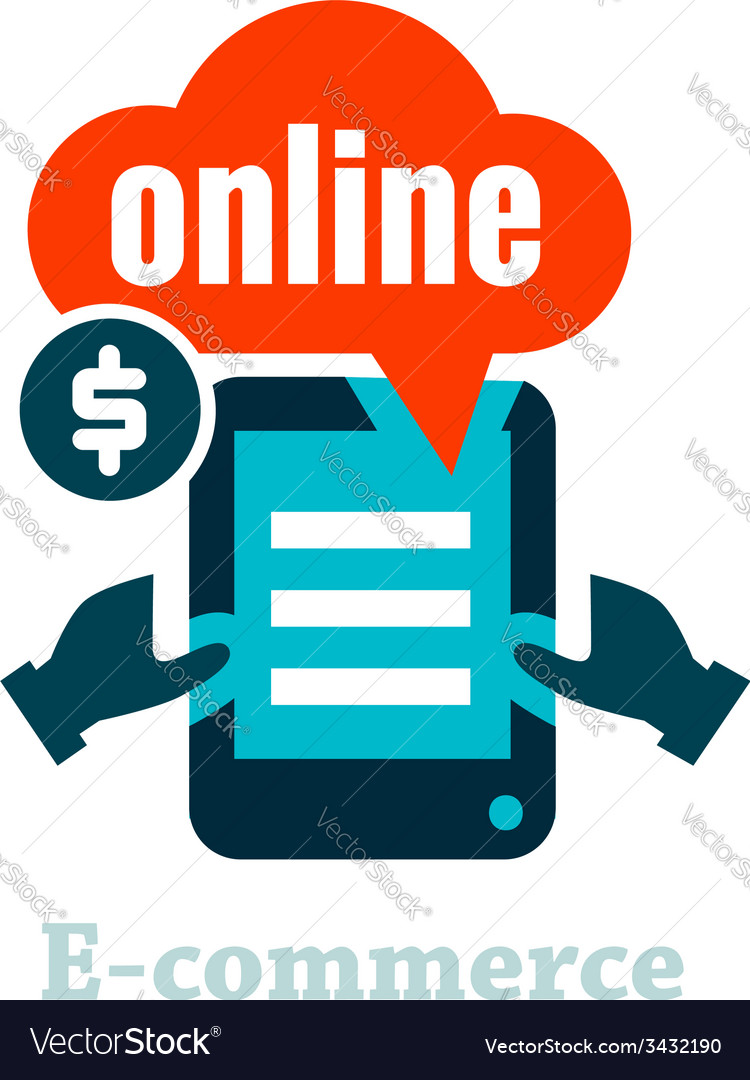 Electronic commerce icon Royalty Free Vector Image