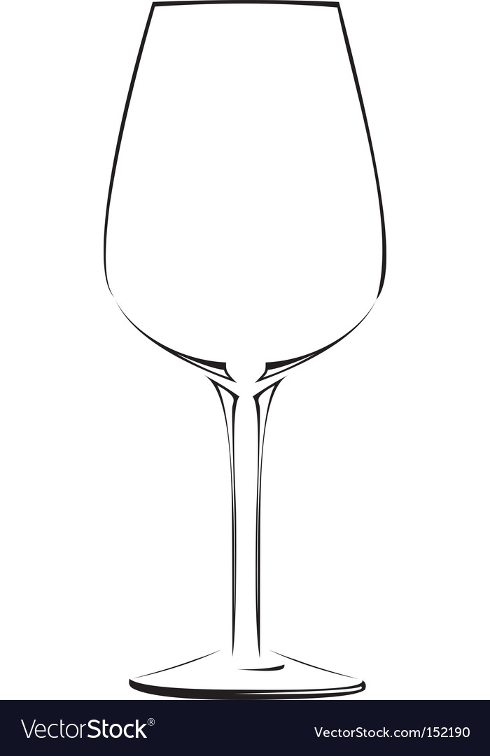 Empty glass Royalty Free Vector Image - VectorStock