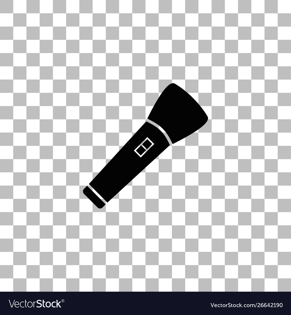 Flashlight icon flat Royalty Free Vector Image