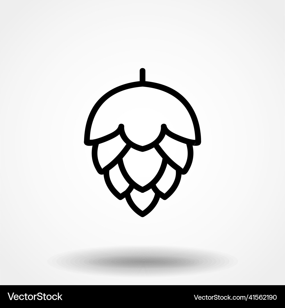 Hop icon isolated on white background art Vector Image