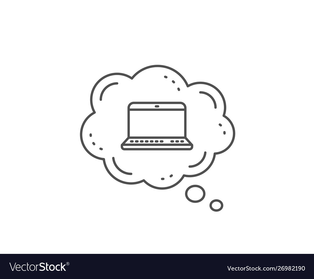 Laptop computer icon notebook sign Royalty Free Vector Image