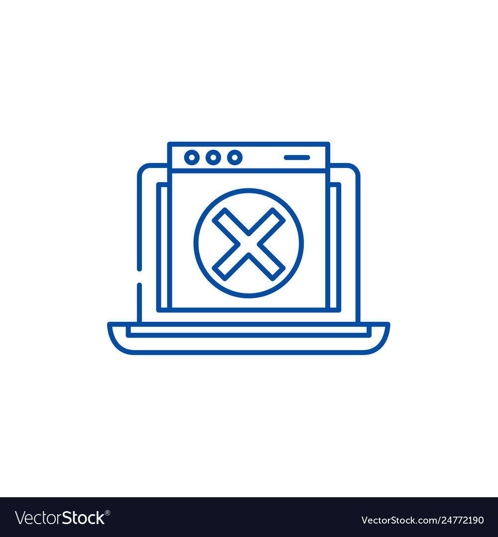 Network error line icon concept Royalty Free Vector Image