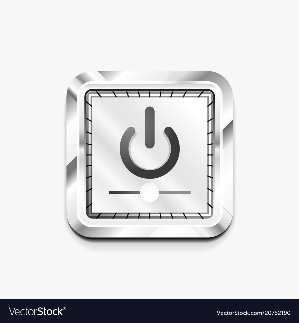 Power button technology logo digital art techno Vector Image