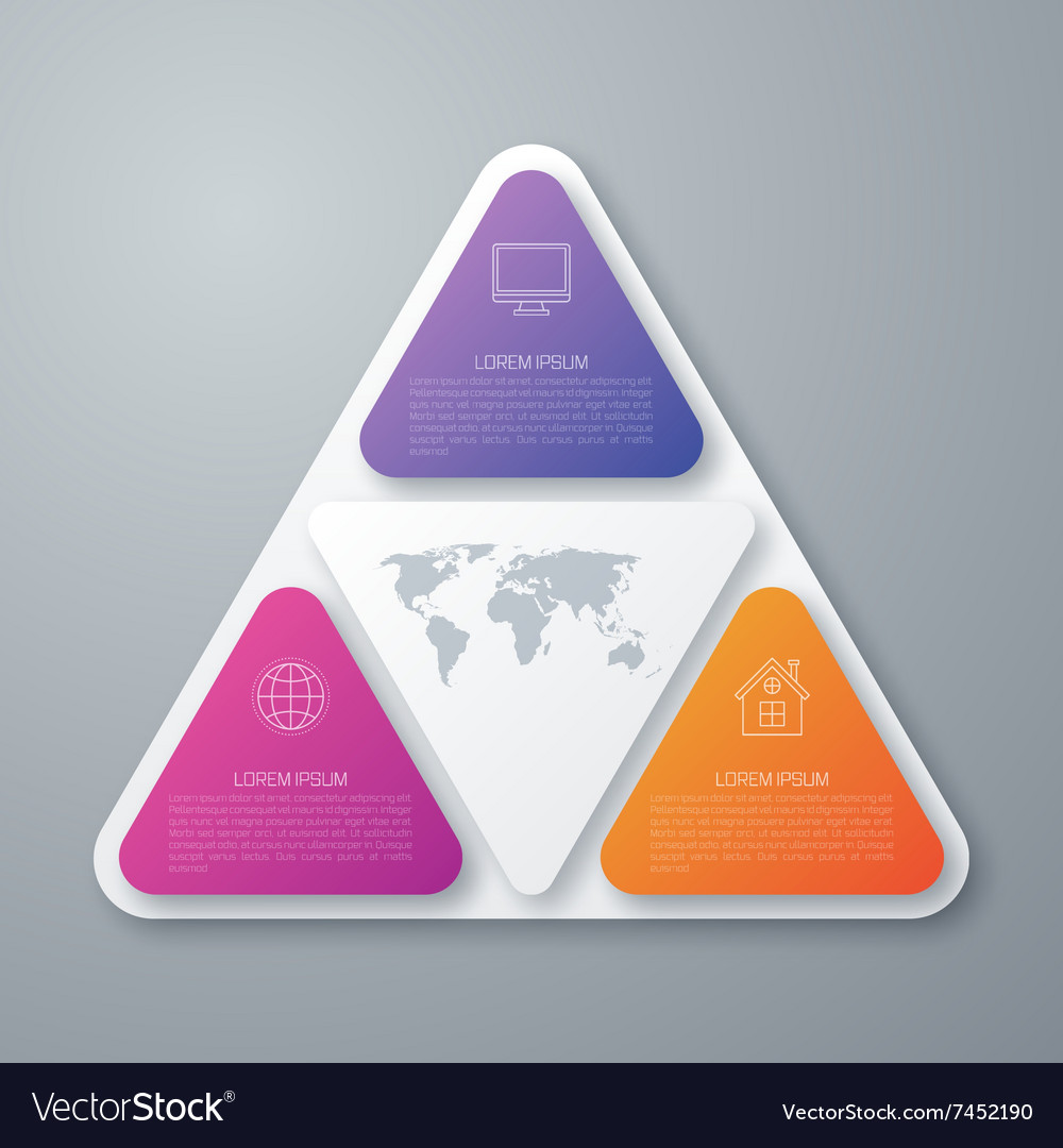 Steps Strategy in Triangle Shape Royalty Free Vector Image